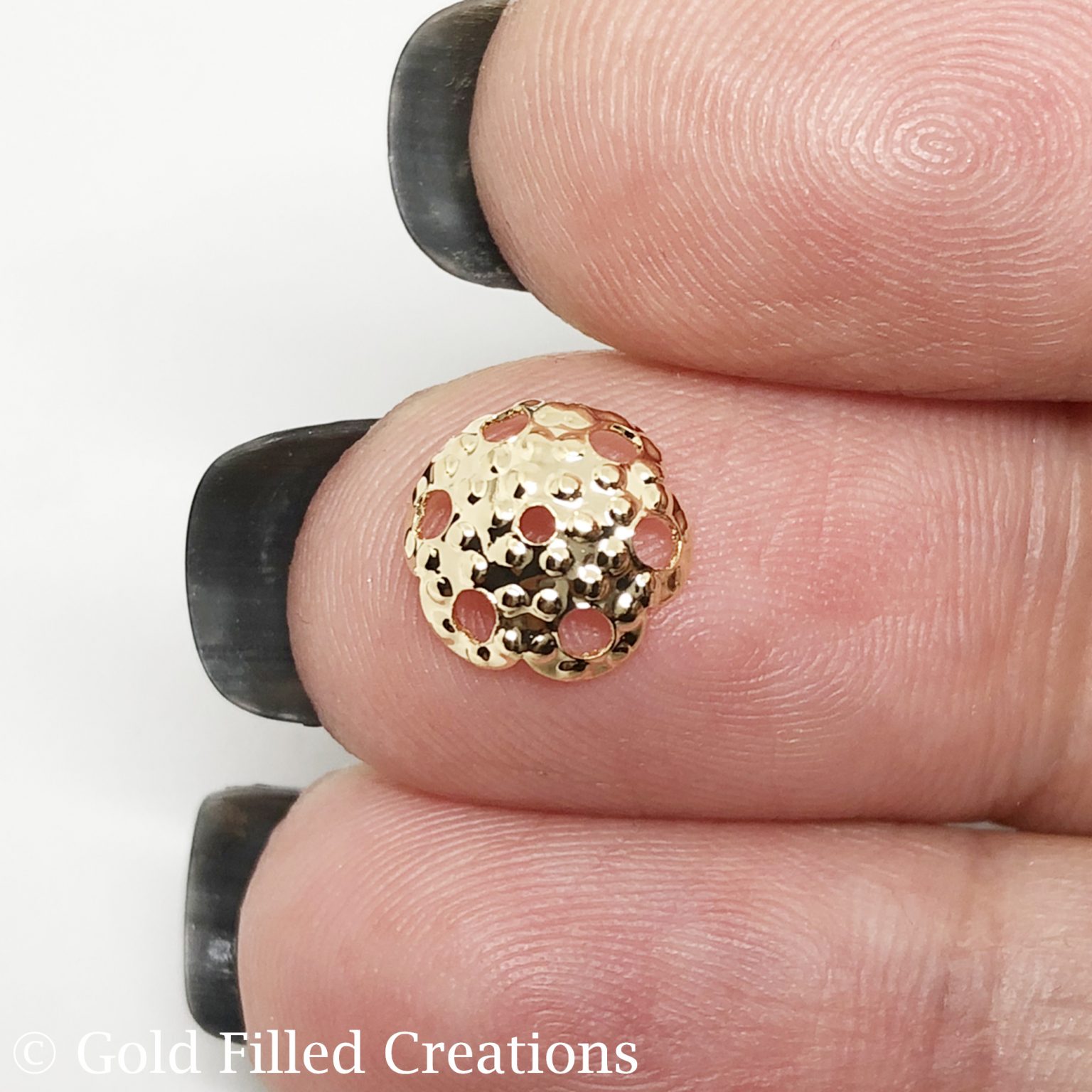 Gold filled Bead Caps 8mm , 10 50 100 300 pcs 40% discount , gold bead ...