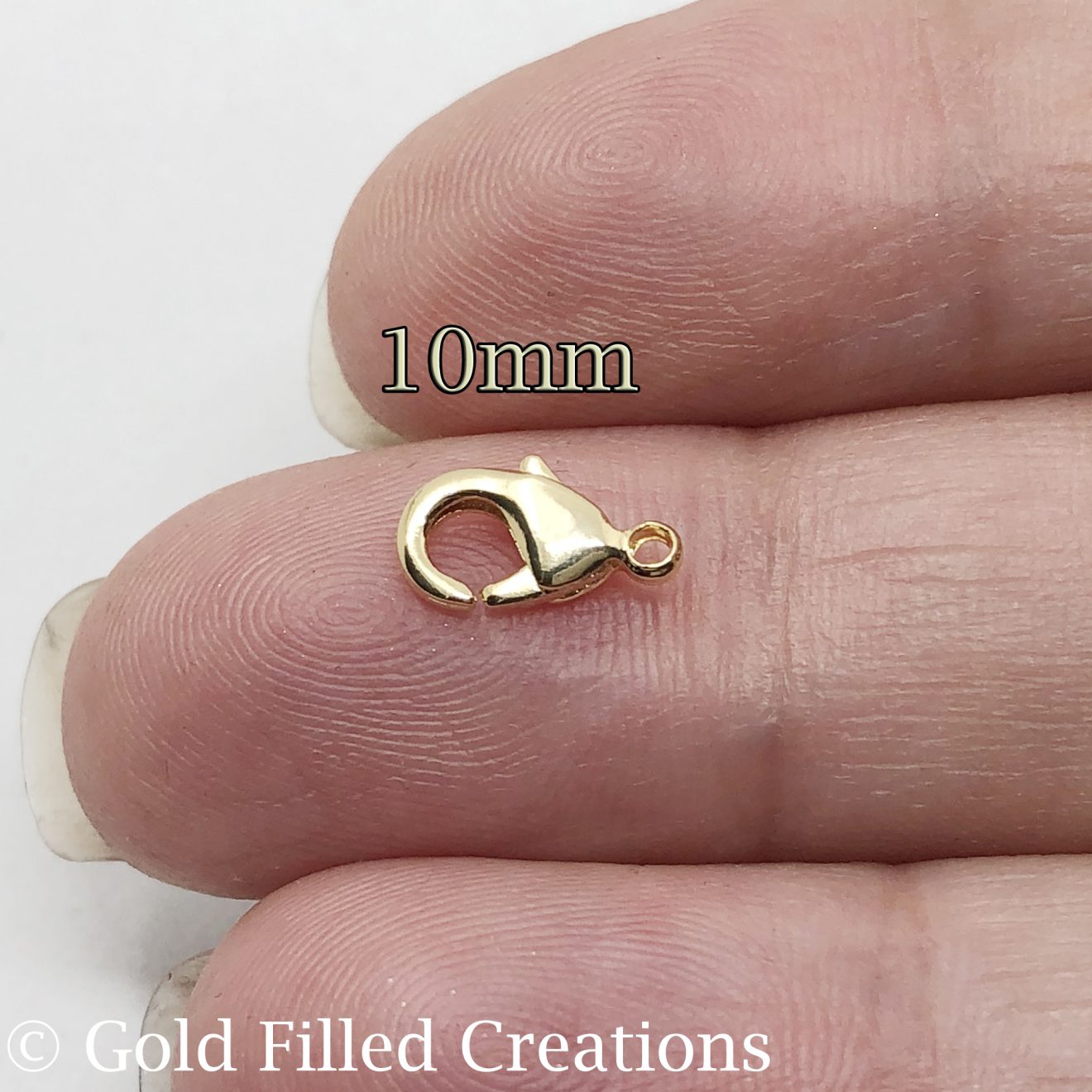 Gold filled Lobster clasps 10mm , 5 20 50 pcs 20% discount , yellow ...