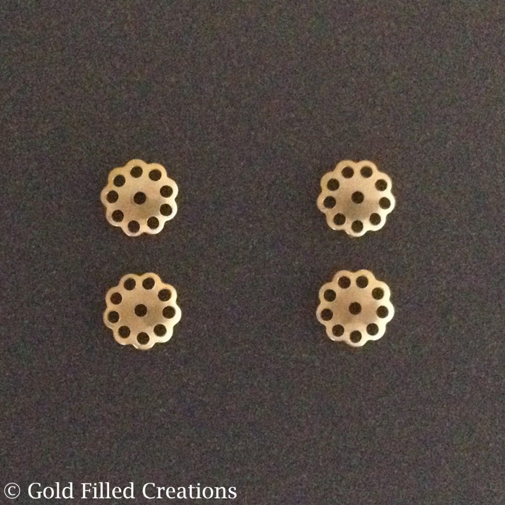 Gold filled Bead Caps 6mm , 10 50 150 400 pieces 40% discount , gold ...