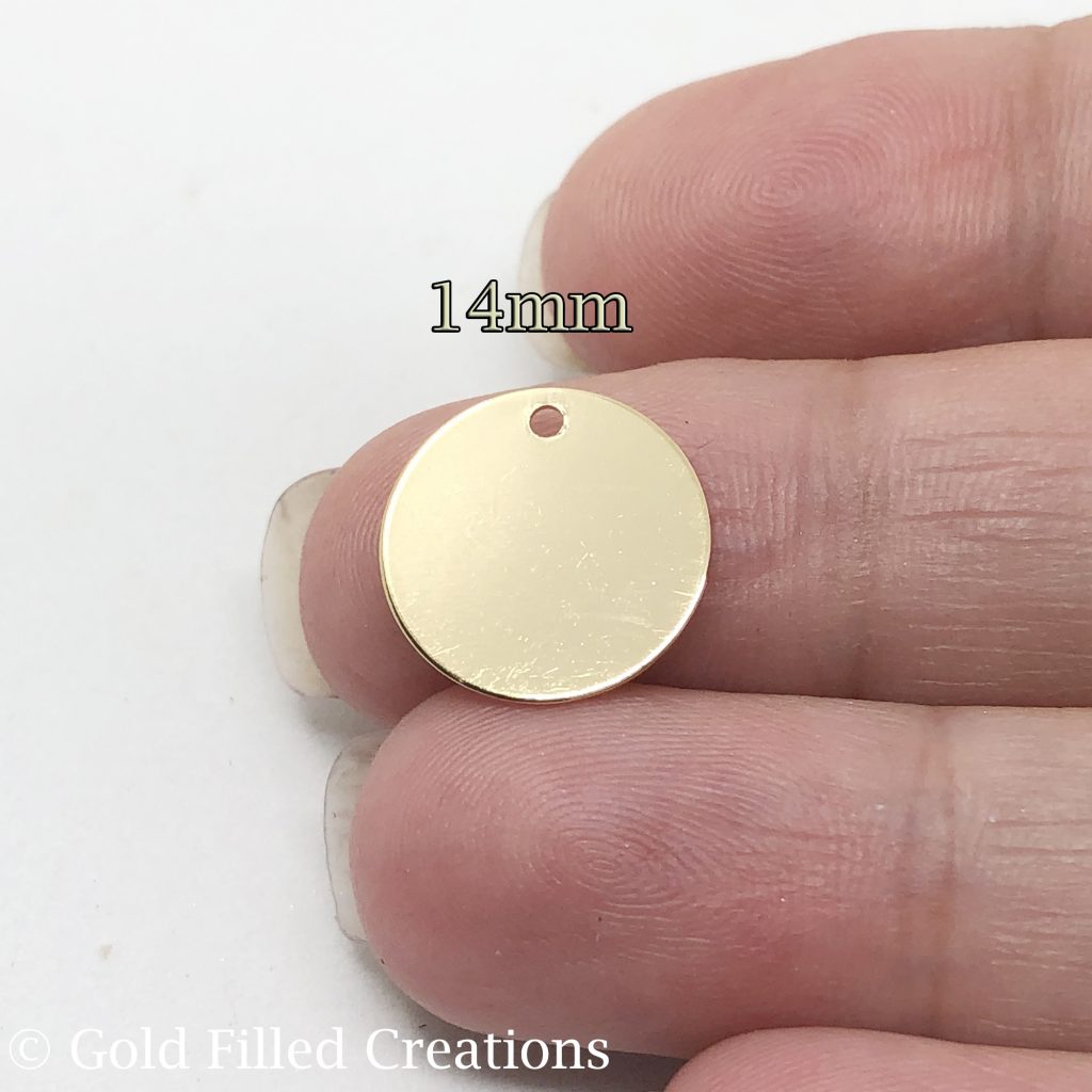 Gold Filled Stamping Blanks Round Disc 14mm , 2 10 30 pieces 20 ...